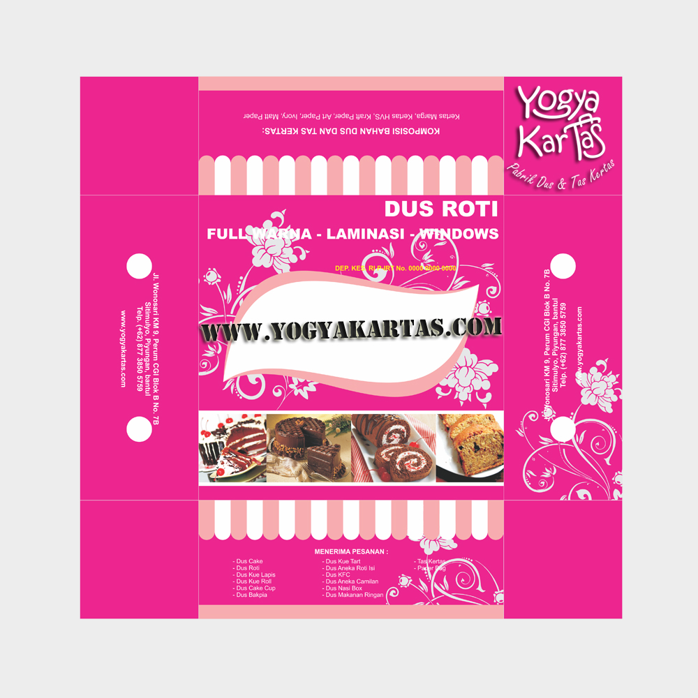 Dus Roti atau Dus Kue untuk segala kebutuhan kemasan makanan